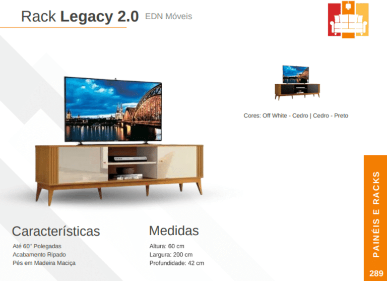 RACK LEGACY 2.0 - EDN MÓVEIS - Atacadão Nosso Stock